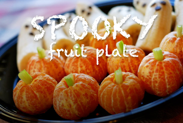 healthy halloween snack ~ spooky fruit plate | Two Cuties in the Kitchen